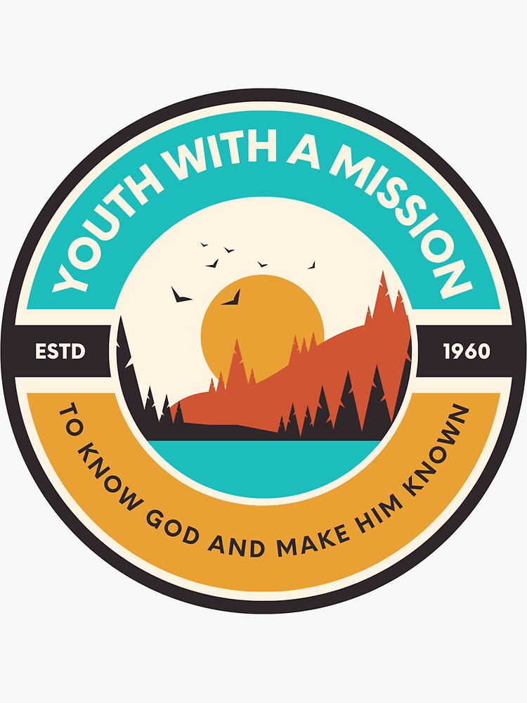 "YWAM Logo mountains youth with a mission sticker shirt design" Sticker ...