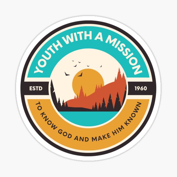 "YWAM Logo mountains youth with a mission sticker shirt design" Sticker ...