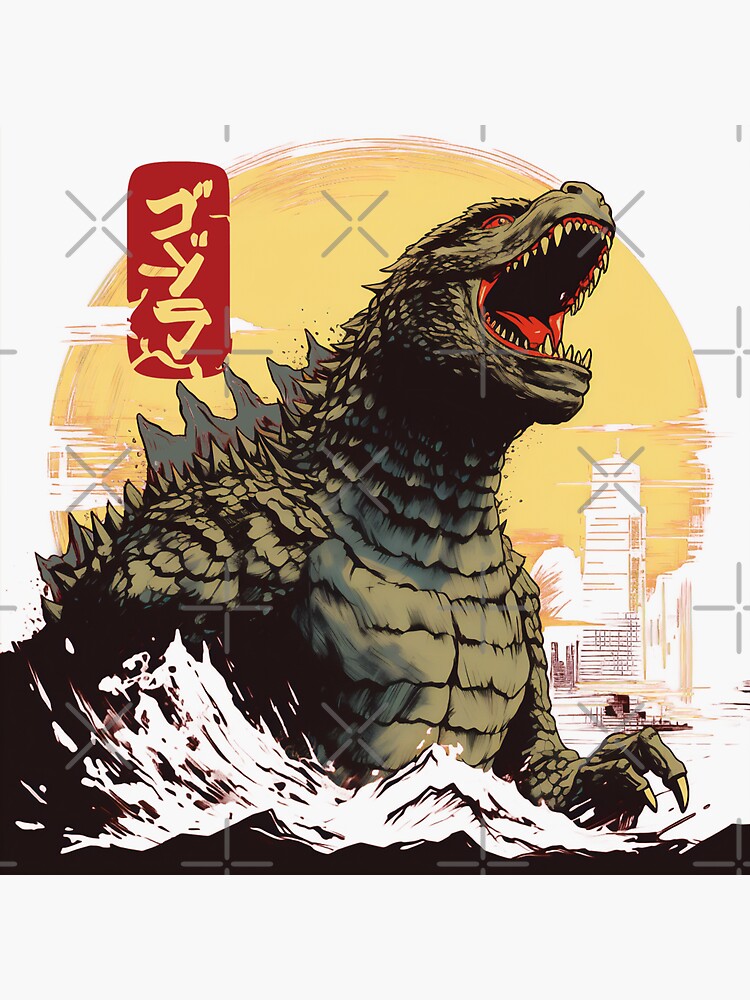 "Godzilla" Sticker by Affengeist | Redbubble