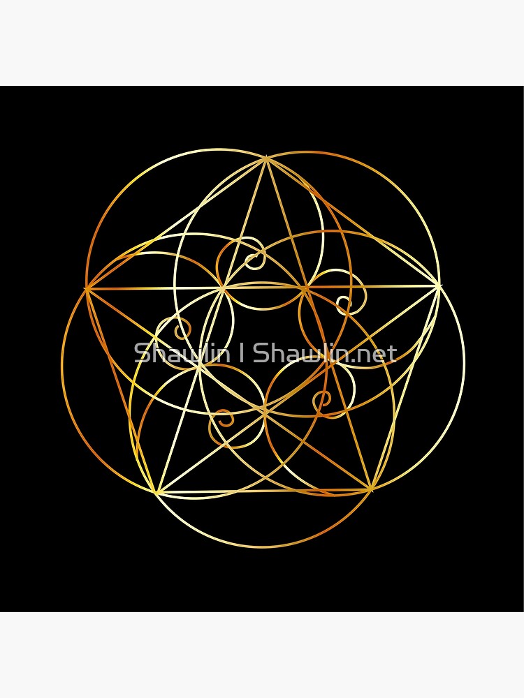 Fibonacci Spiral- The sacred geometry Premium Matte Vertical Poster ...