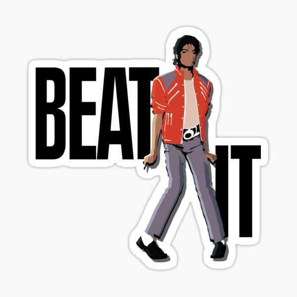 "Beat It" Sticker for Sale by s-w-g | Redbubble