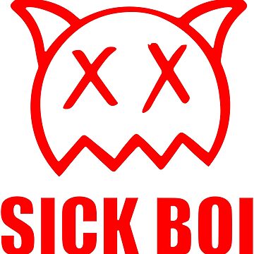 "Red Logo Sick Of Boi" Sticker for Sale by kingofposter | Redbubble
