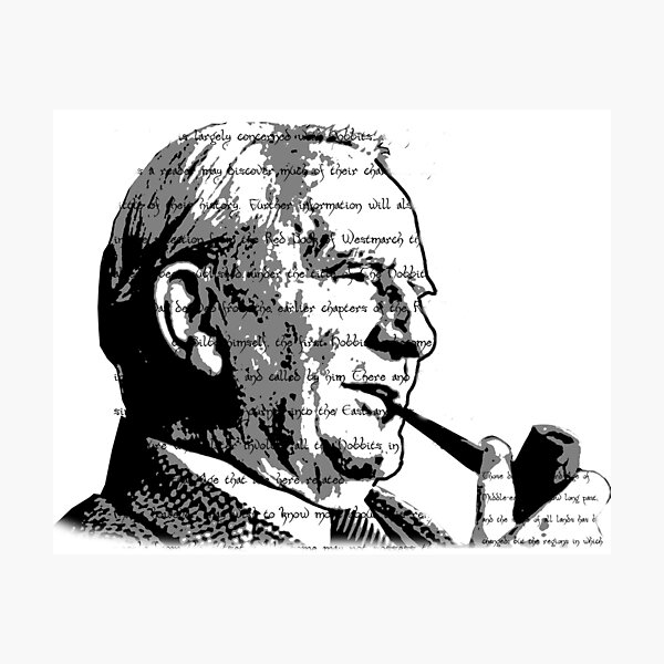 "JRR Tolkien Smoking" Photographic Print for Sale by tnicobradley ...