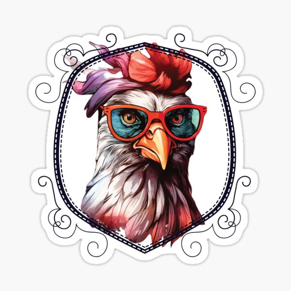 "Chick Shades: The Hip and Feathered Diva" Sticker for Sale by ...
