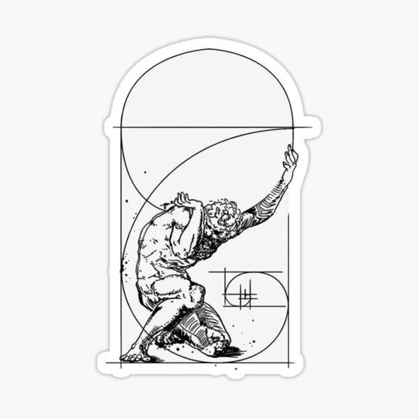 "Sisyphus and the golden ratio" Sticker for Sale by AnyEve | Redbubble