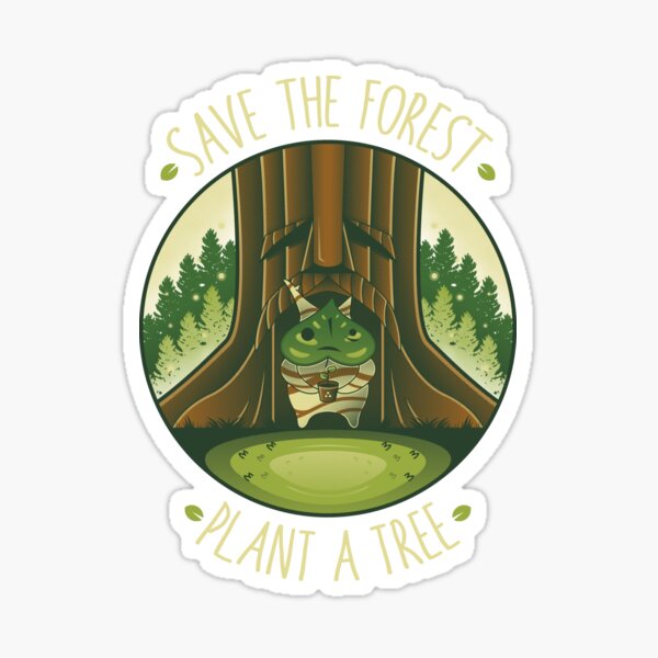 "Save the Forest - Plant a Tree " Sticker for Sale by AlundrART | Redbubble