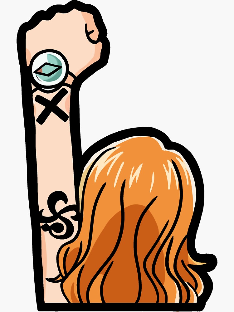 "Nami X tattoo one piece " Sticker for Sale by yassmina-art | Redbubble