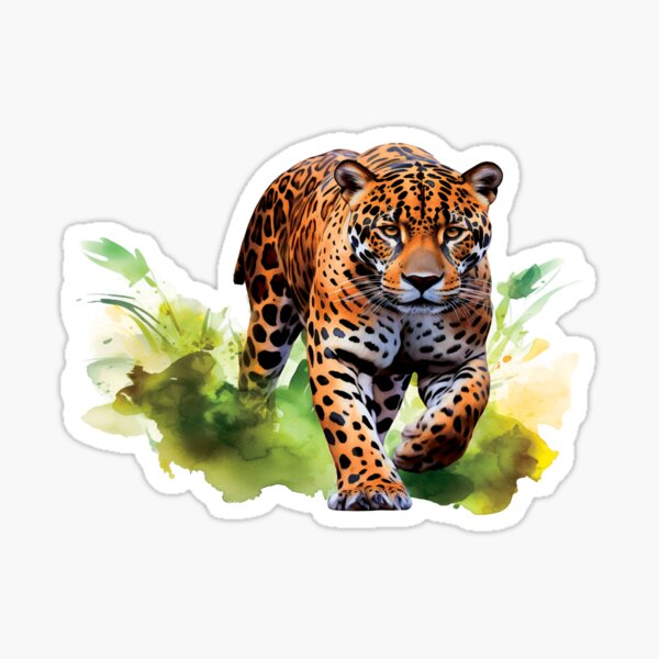 "Roaming Jaguar" Sticker for Sale by Hanabicat | Redbubble