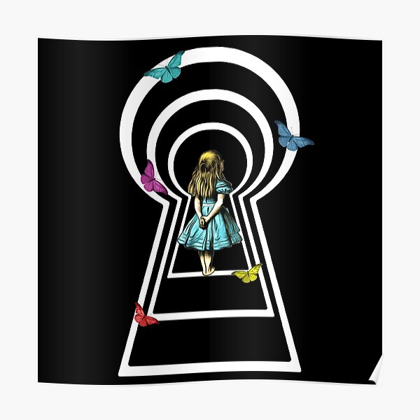 "Alice In Wonderland Through The Keyhole" Poster by maryedenoa | Redbubble