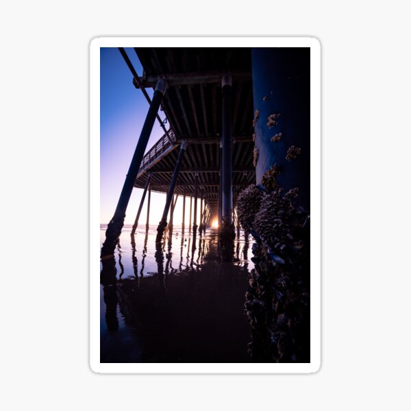 "Sea Life and Sunset under the Pismo Beach Pier" Sticker for Sale by ...