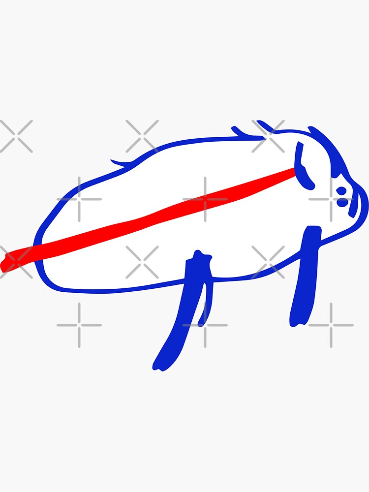 "Josh Allen Potato Buffalo Drawing" Sticker for Sale by billsmania ...