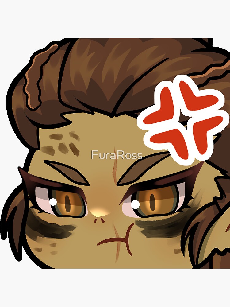 "Baldurs Gate 3 Laezel Angry" Sticker by FuraRoss | Redbubble