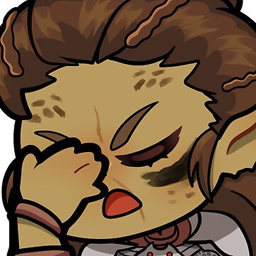 "Baldurs Gate 3 Laezel Face Palm" Sticker for Sale by FuraRoss | Redbubble