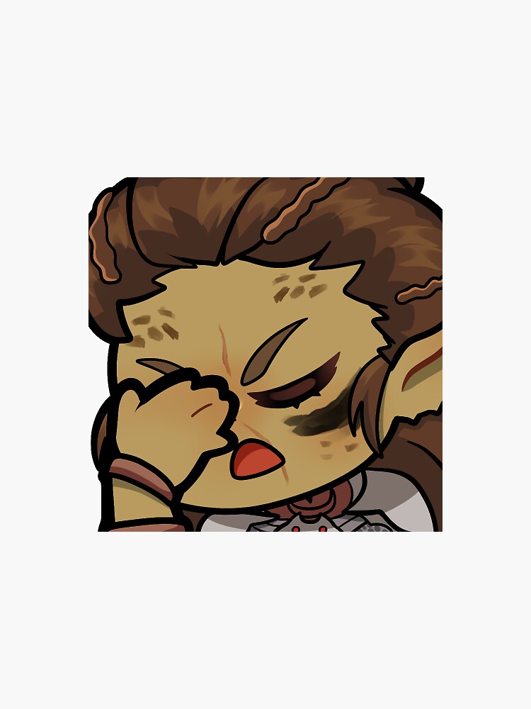"Baldurs Gate 3 Laezel Face Palm" Sticker for Sale by FuraRoss | Redbubble