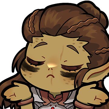 "Baldurs Gate 3 Laezel Shrug" Sticker for Sale by FuraRoss | Redbubble