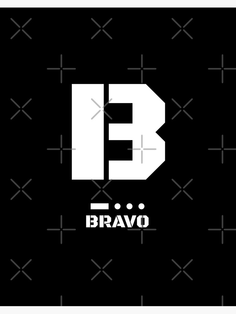 "Letter B (Bravo) Morse Code NATO Phonetic Alphabet" Art Board Print ...