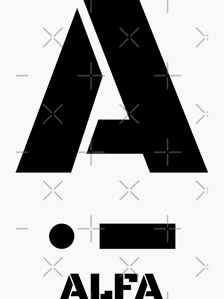 "Letter A (Alfa) Morse Code NATO Phonetic Alphabet" Sticker for Sale by ...