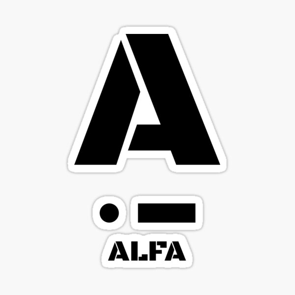 "Letter A (Alfa) Morse Code NATO Phonetic Alphabet" Sticker for Sale by ...