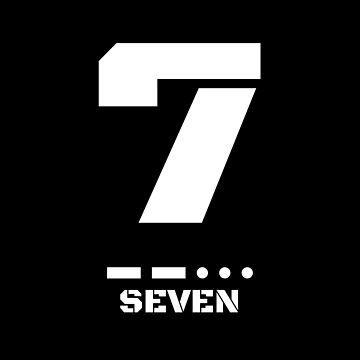 "Number 7(Seven) Morse Code NATO Phonetic Alphabet" Greeting Card for ...