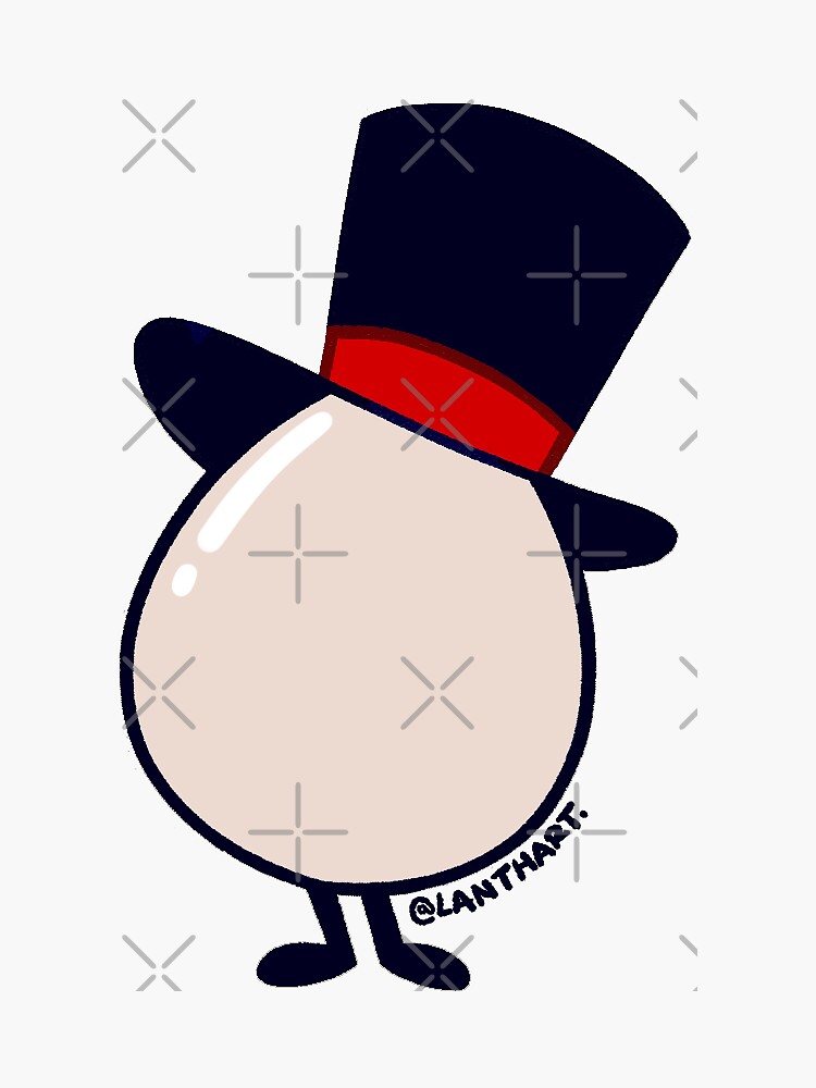 "QSMP EGGS -DAPPER-" Sticker by Lanthart | Redbubble