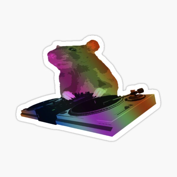 "Rat DJ" Sticker for Sale by markstones | Redbubble