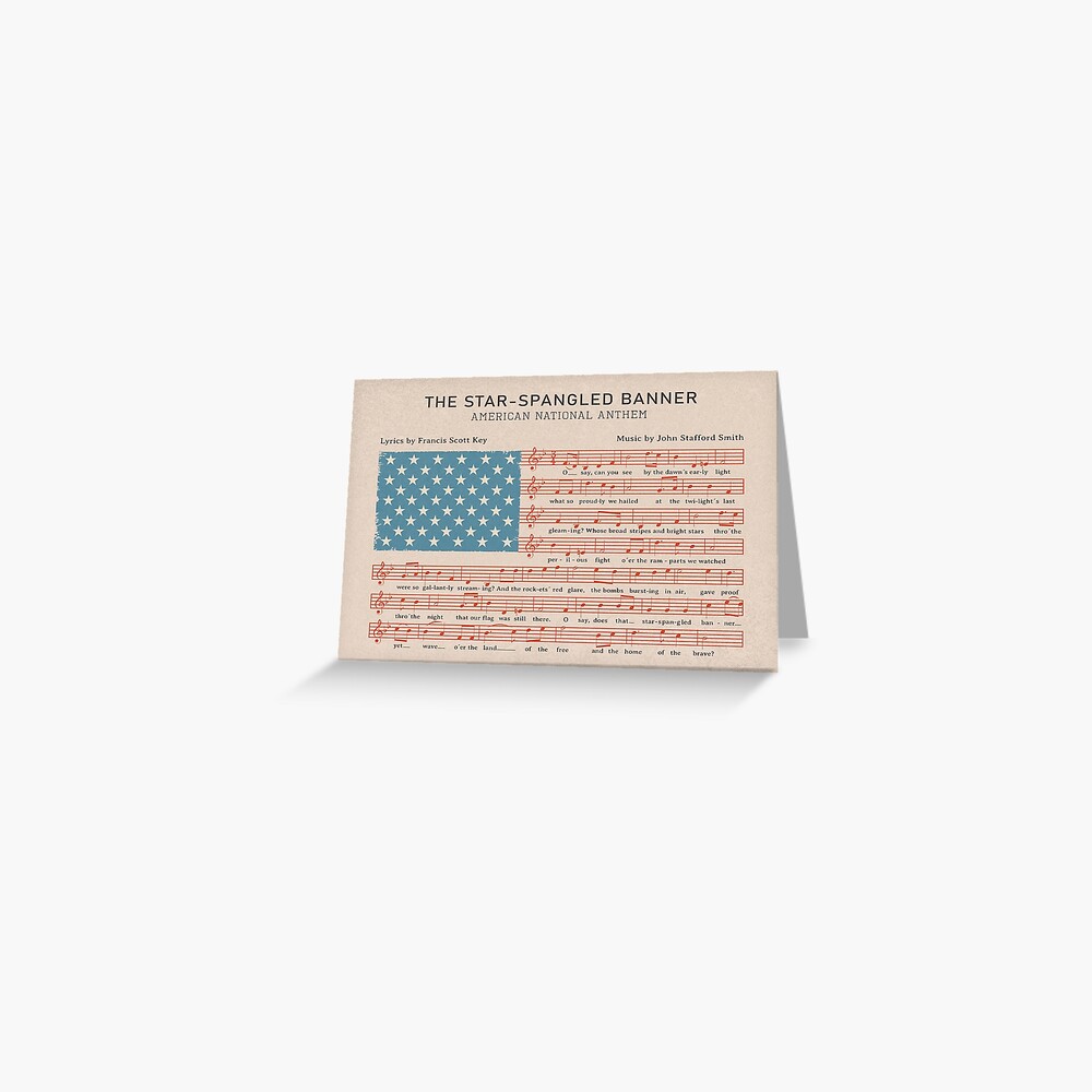"American national anthem star spangled banner music sheet" Poster by ...
