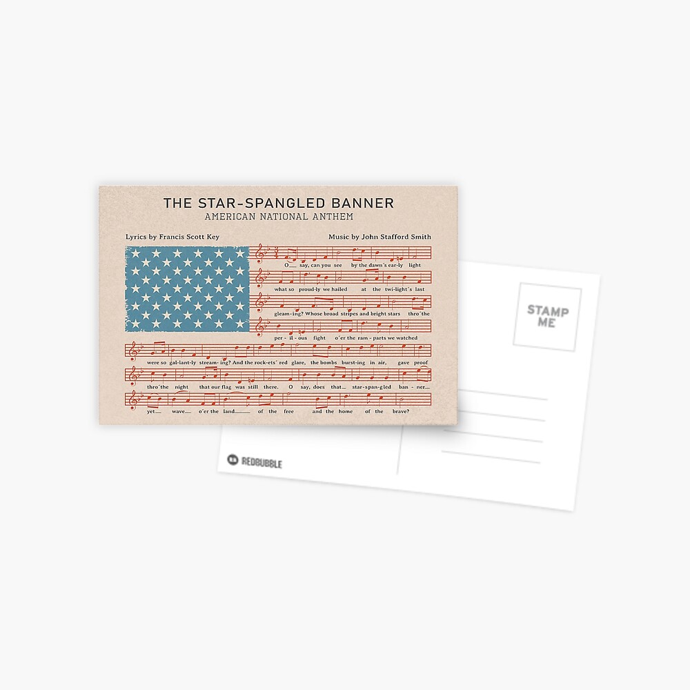"American national anthem star spangled banner music sheet" Poster by ...