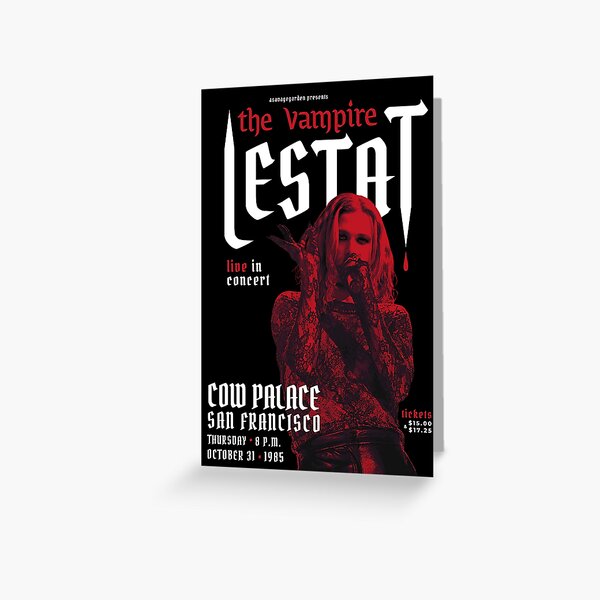 "The Vampire Lestat Live In Concert 1985 fan poster" Greeting Card for ...