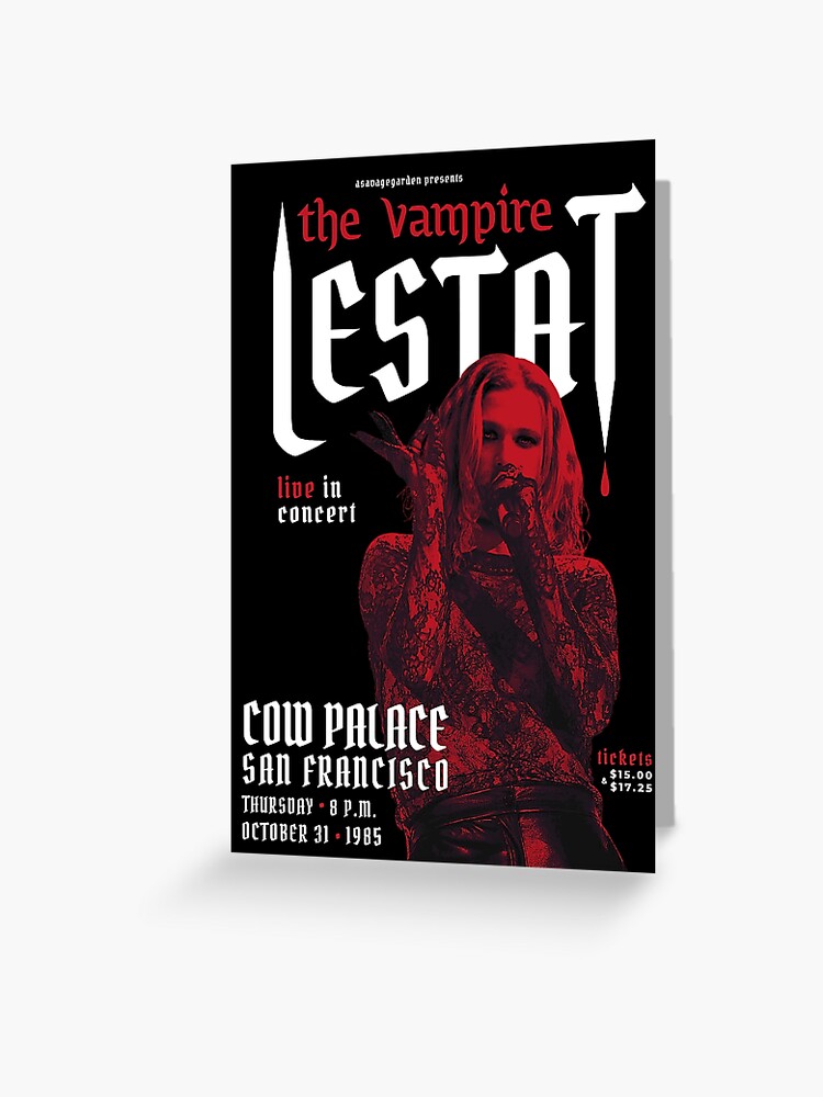 "The Vampire Lestat Live In Concert 1985 fan poster" Greeting Card for ...