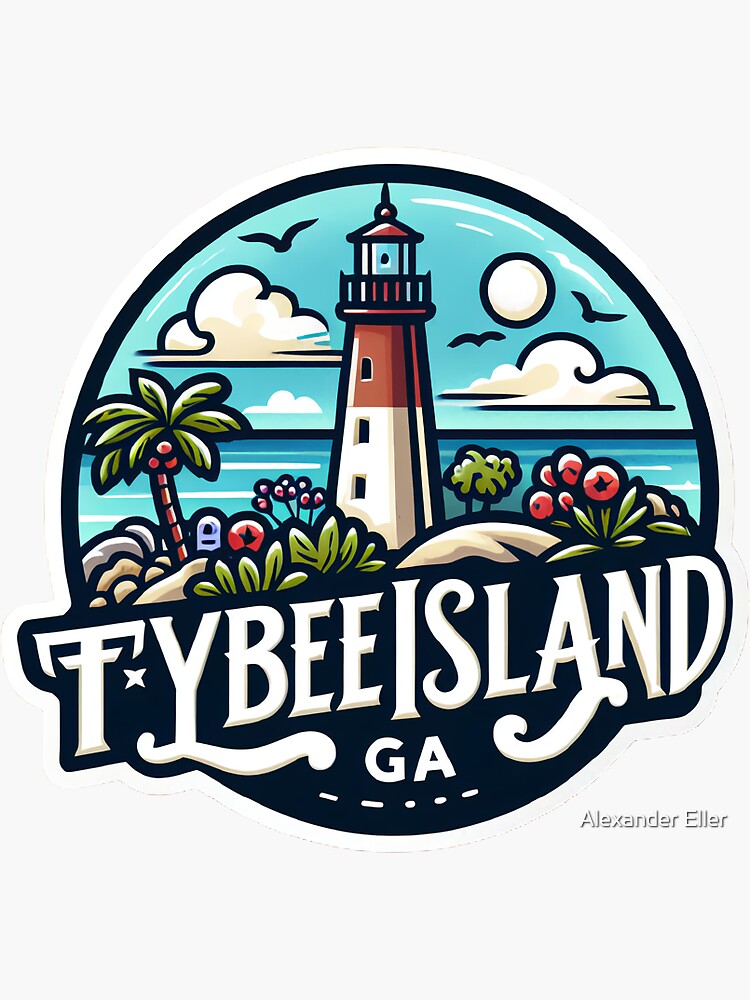"Tybee Island, GA " Sticker for Sale by Alexander Eller | Redbubble