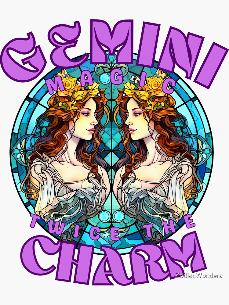 "Gemini Magic: Twice The Charm. gemini season" Sticker for Sale by ...