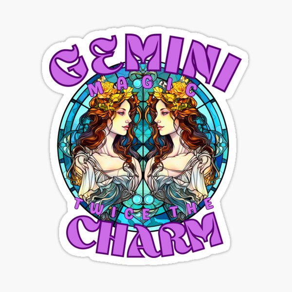 "Gemini Magic: Twice The Charm. gemini season" Sticker for Sale by ...