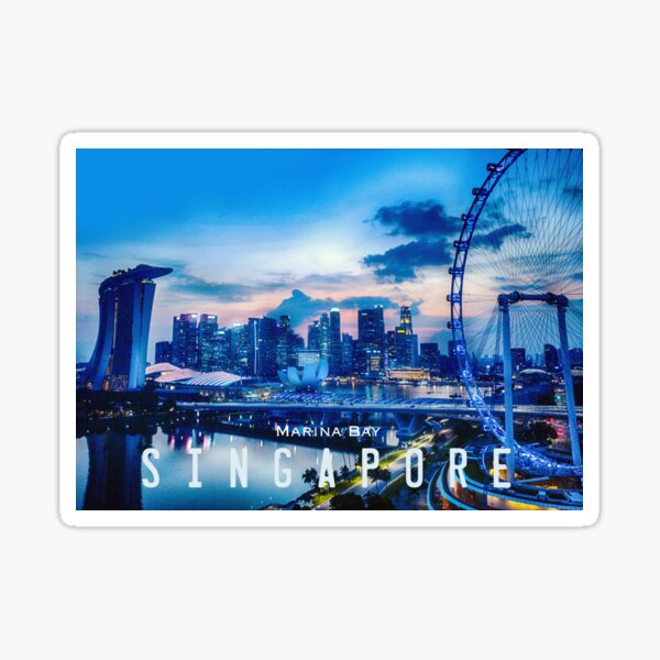 "Singapore, Marina Bay" Sticker for Sale by callahan1961 | Redbubble