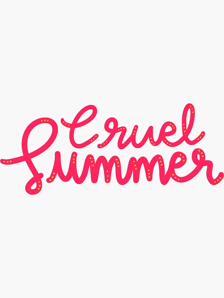 "Cruel Summer Taylor Swift" Sticker by maruchan-uwu | Redbubble