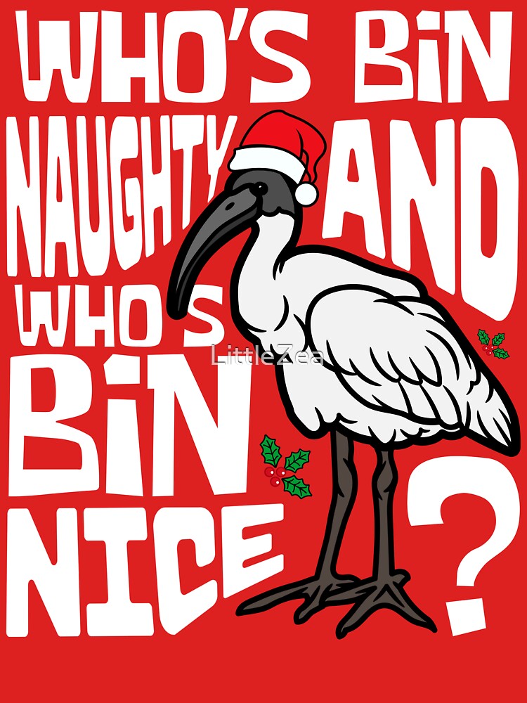 "Australian White Bin Chicken Christmas Ibis Bird Santa Funny Who's Bin ...