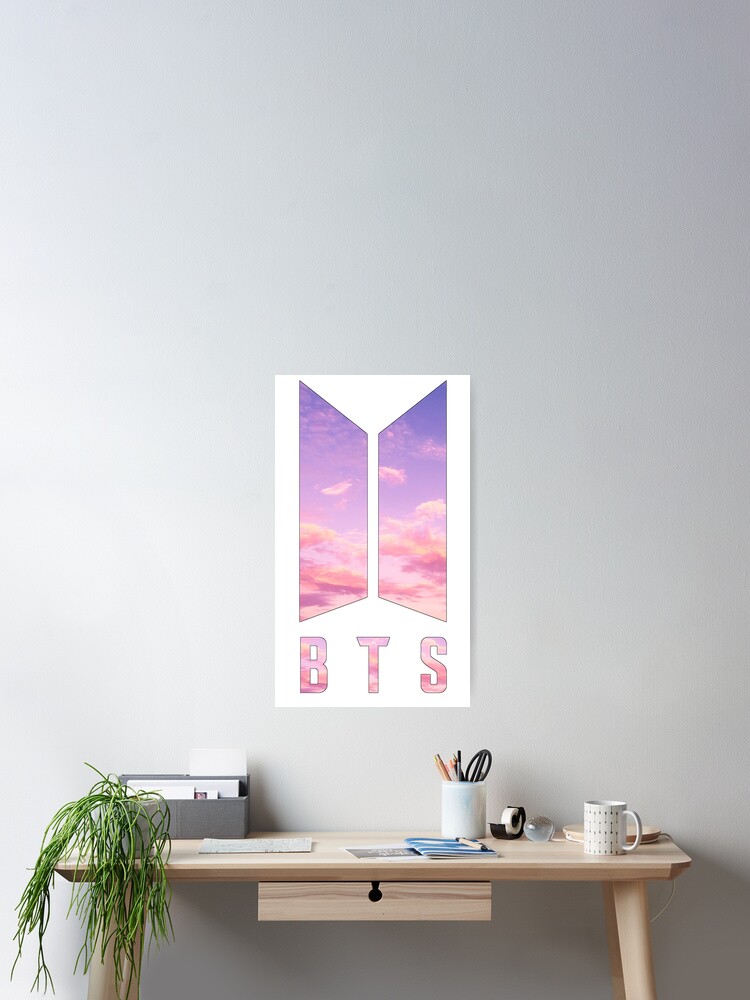 "BTS Sky Logo" Poster for Sale by mokuseibt | Redbubble