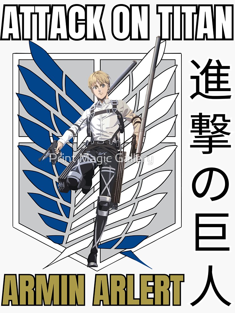 "Attack on Titan, Armin Aelert, Anime Character" Sticker for Sale by ...