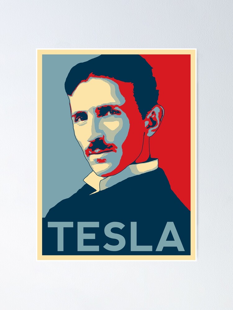 "Nikola Tesla" Poster for Sale by Feynman | Redbubble