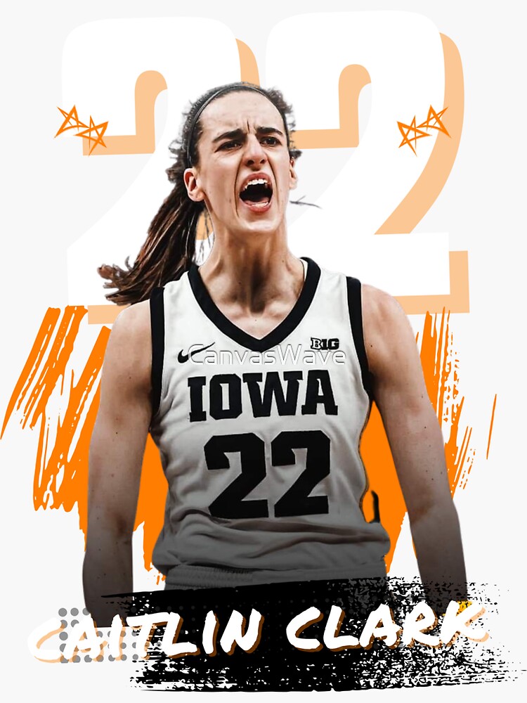 "caitlin clark, basketball" Sticker for Sale by CanvasWave | Redbubble