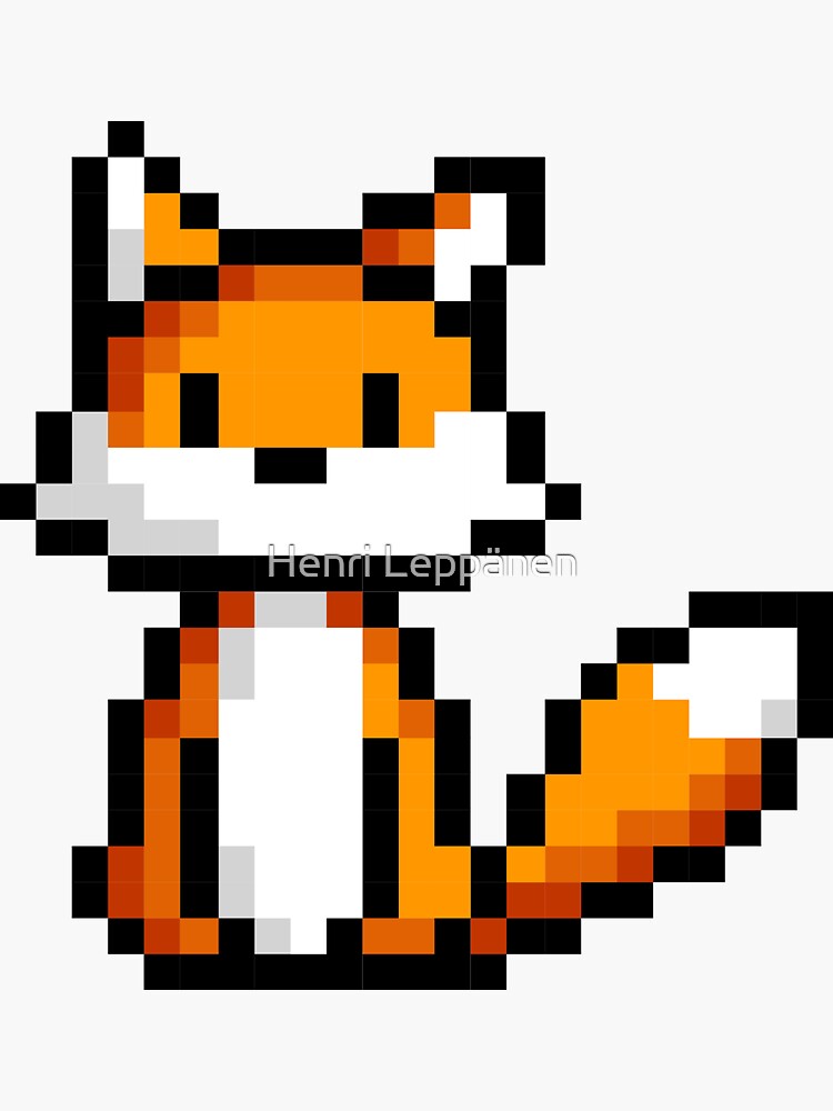 "Pixel Fox" Sticker for Sale by lauantai | Redbubble