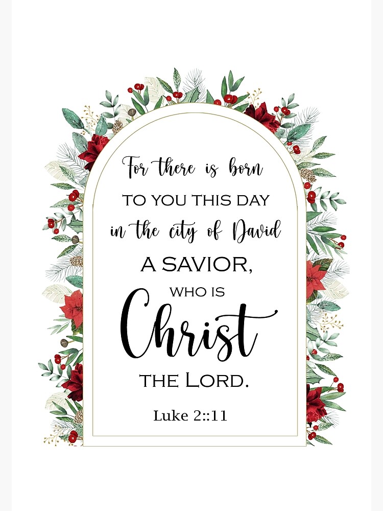 "Luke 2 11 Christmas Bible verse" Poster for Sale by latiendadearyam ...