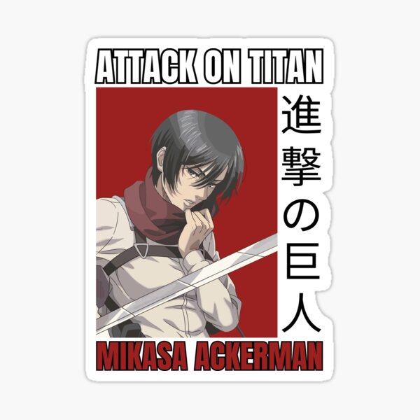 "Mikasa Ackerman, Attack on titan, Anime" Sticker for Sale by ...