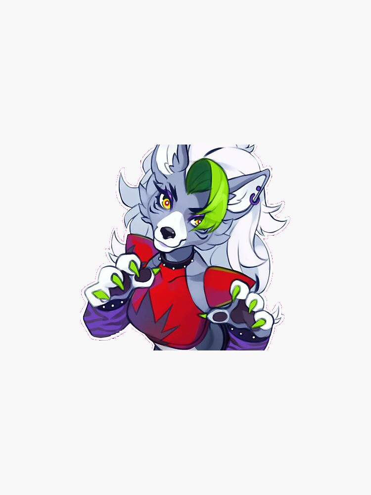"fnaf christmas [ Roxanne wolf ]" Sticker for Sale by ElliFeels | Redbubble