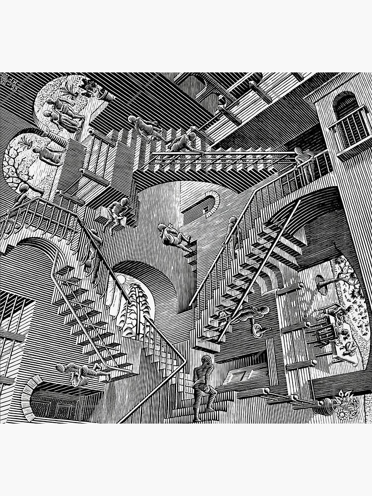 "Relativity Lithograph Print by M.C. Escher - Surrealism Artwork ...