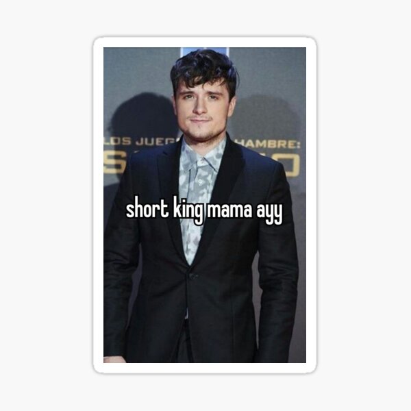 "JOSH HUTCHERSON SHORT KING" Sticker for Sale by HuntedHunter | Redbubble