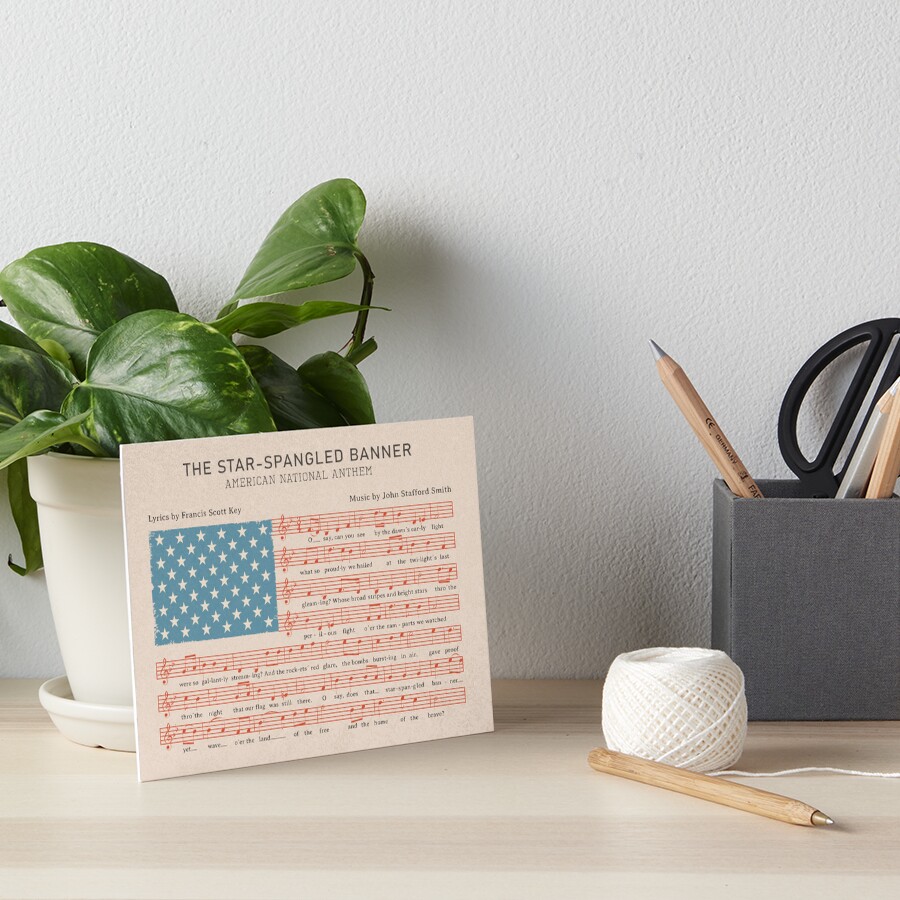 "American national anthem star spangled banner music sheet" Poster by ...