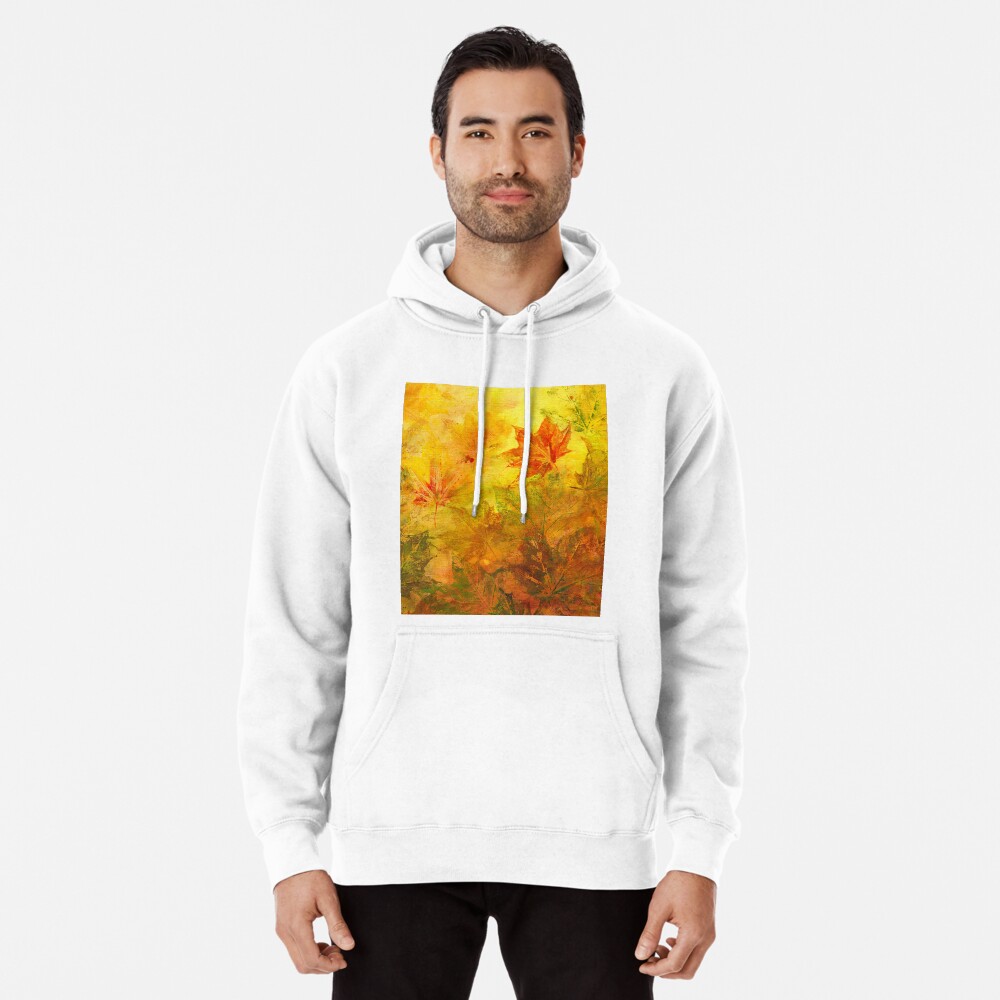 "Golden october abstract acrylic painting" Art Board Print for Sale by ...