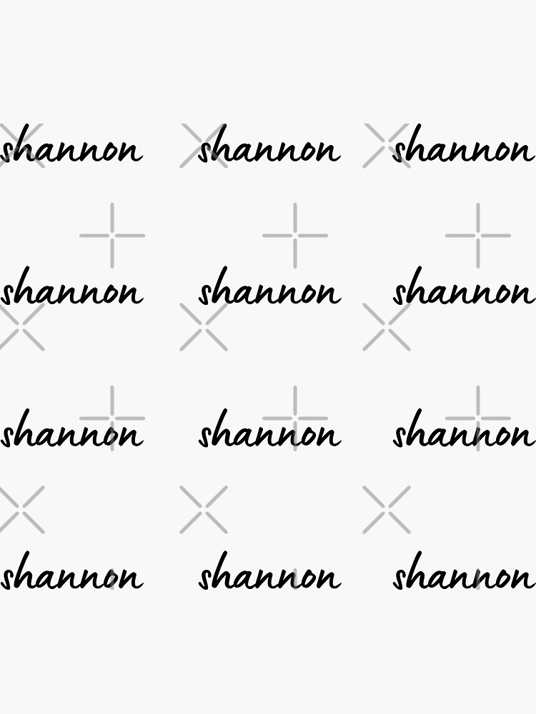 "Cursive Black SHANNON Name Label Sheet Set 12 Pack" Sticker for Sale ...