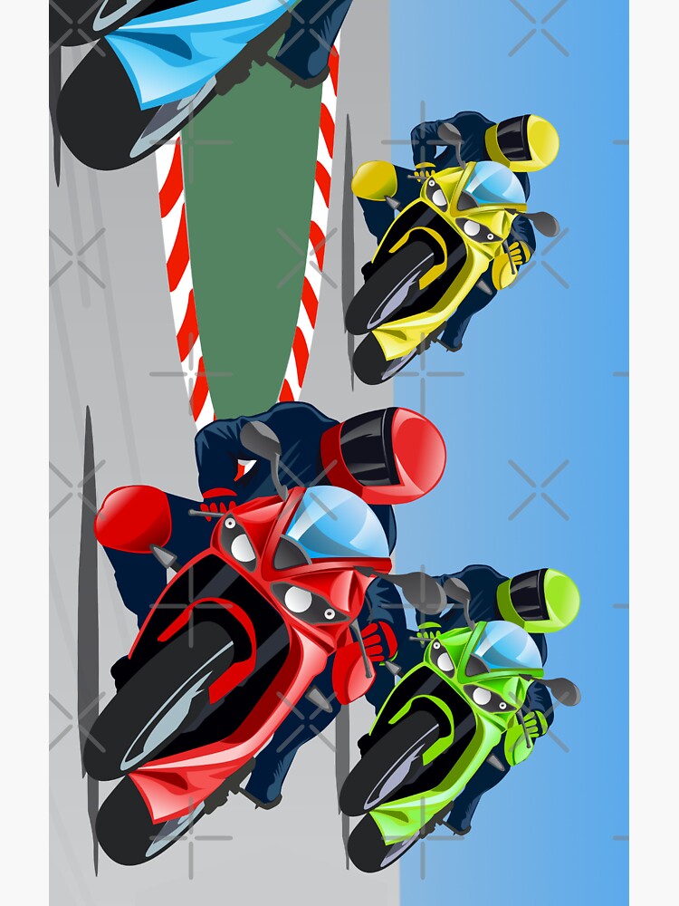 "Motorcycle design for racing fans" Sticker by ChrUzDesigner | Redbubble