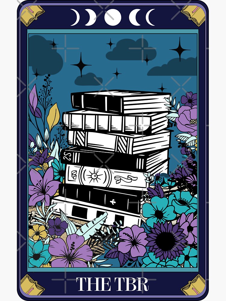 "The TBR Bookish Tarot Card" Sticker for Sale by StickyBook | Redbubble
